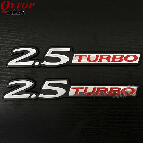 2PCS 2.5 TURBO Letter Car Trunk Rear Fender Emblem Badge Decal Stickers ...