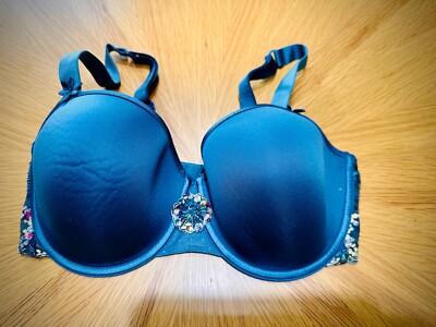 Chantelle Palais Royal Memory Foam Bra 1376 British Garden/Teal 32DD ...