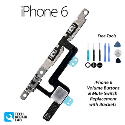NEW iPhone 6 Volume Audio Control Mute Switch Replacement W/Brackets w ...