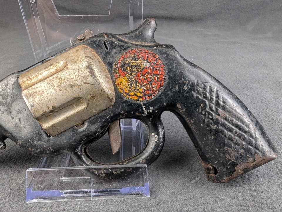 1938 Marx The Lone Ranger Clicker Metal Tin Toy Pistol Pop Gun Revolver ...