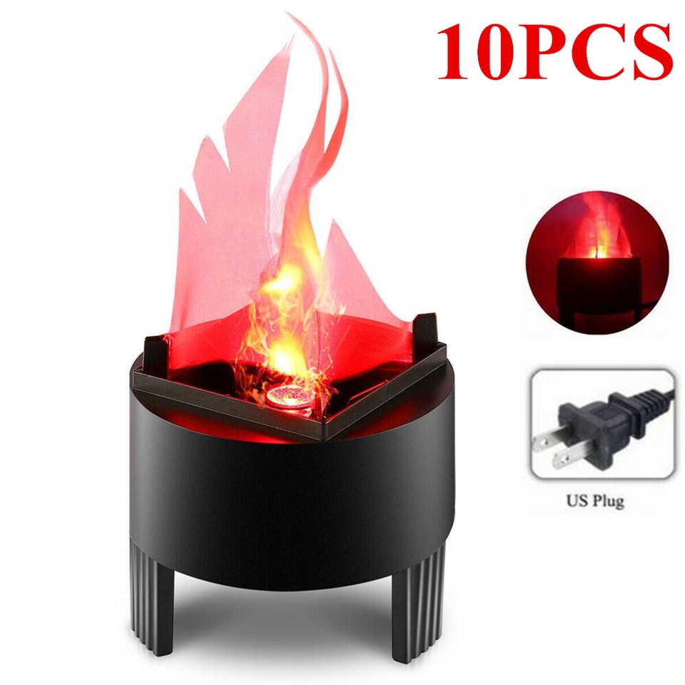 LED Artificial Fire Lamp Fake Flame Effect 3D Fire Campfire Light Xmas ...