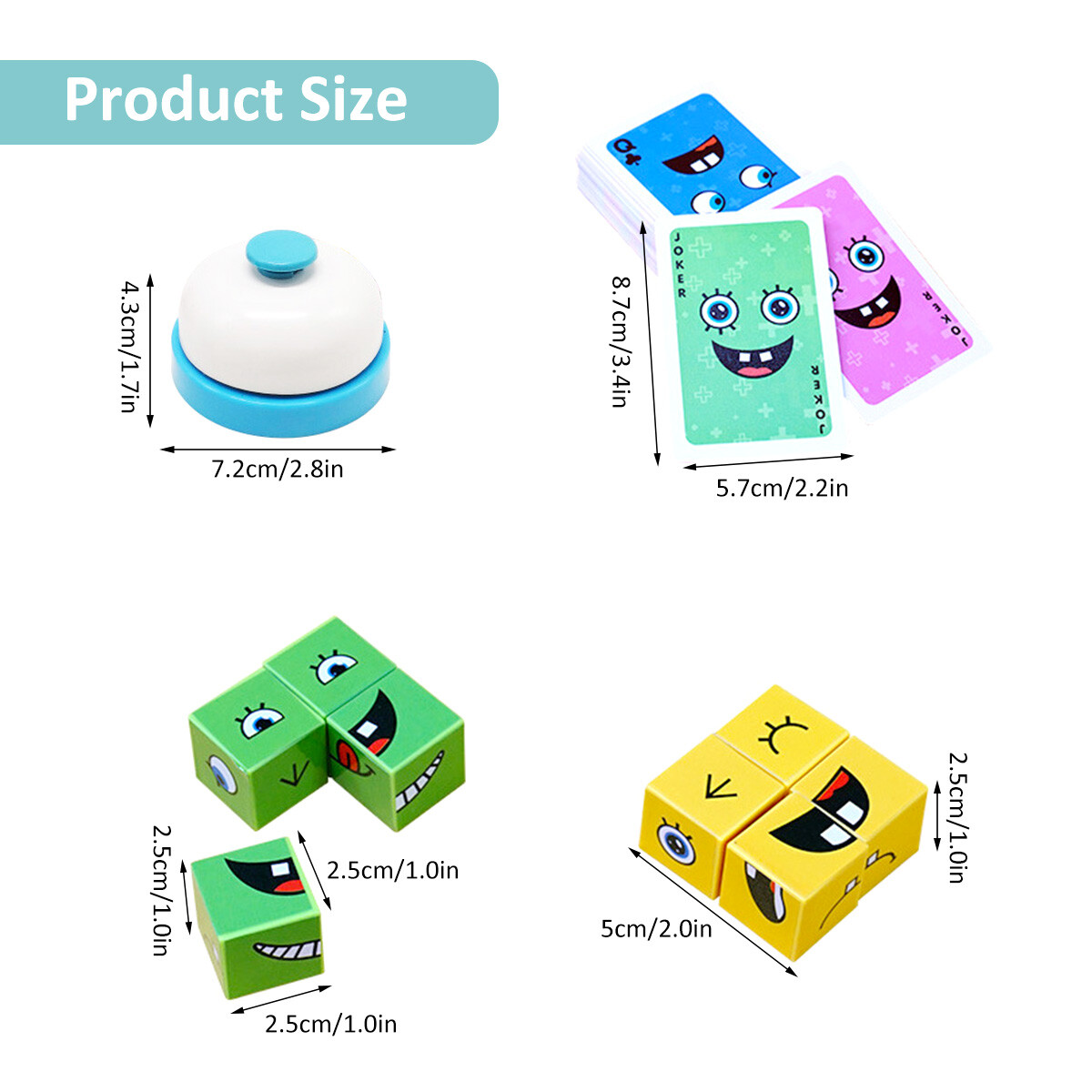 16pcs Wooden Expressions Matching Block Puzzles w/54 Cards Educational ...