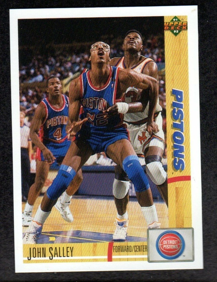 1991 John Salley #190 Upper Deck Detroit Pistons NBA Basketball Card | eBay