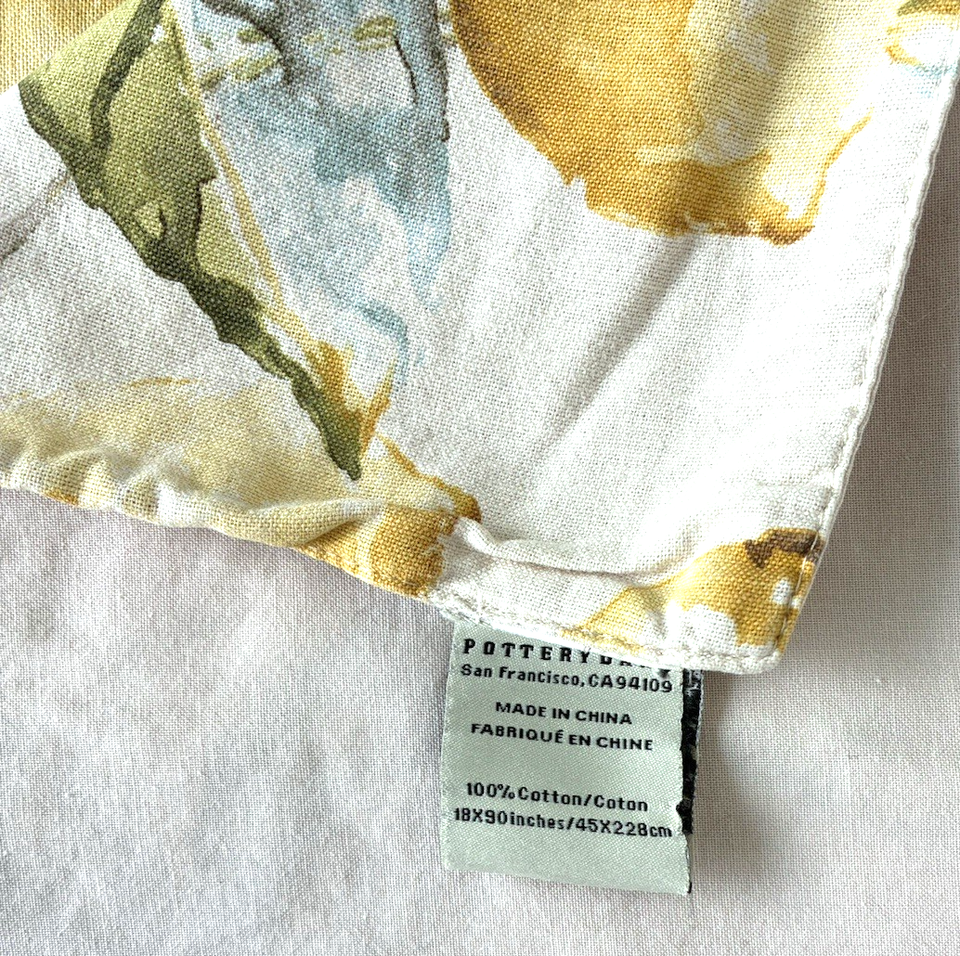 Pottery Barn Table Runner Lemons on Branches 18" x 90" | eBay
