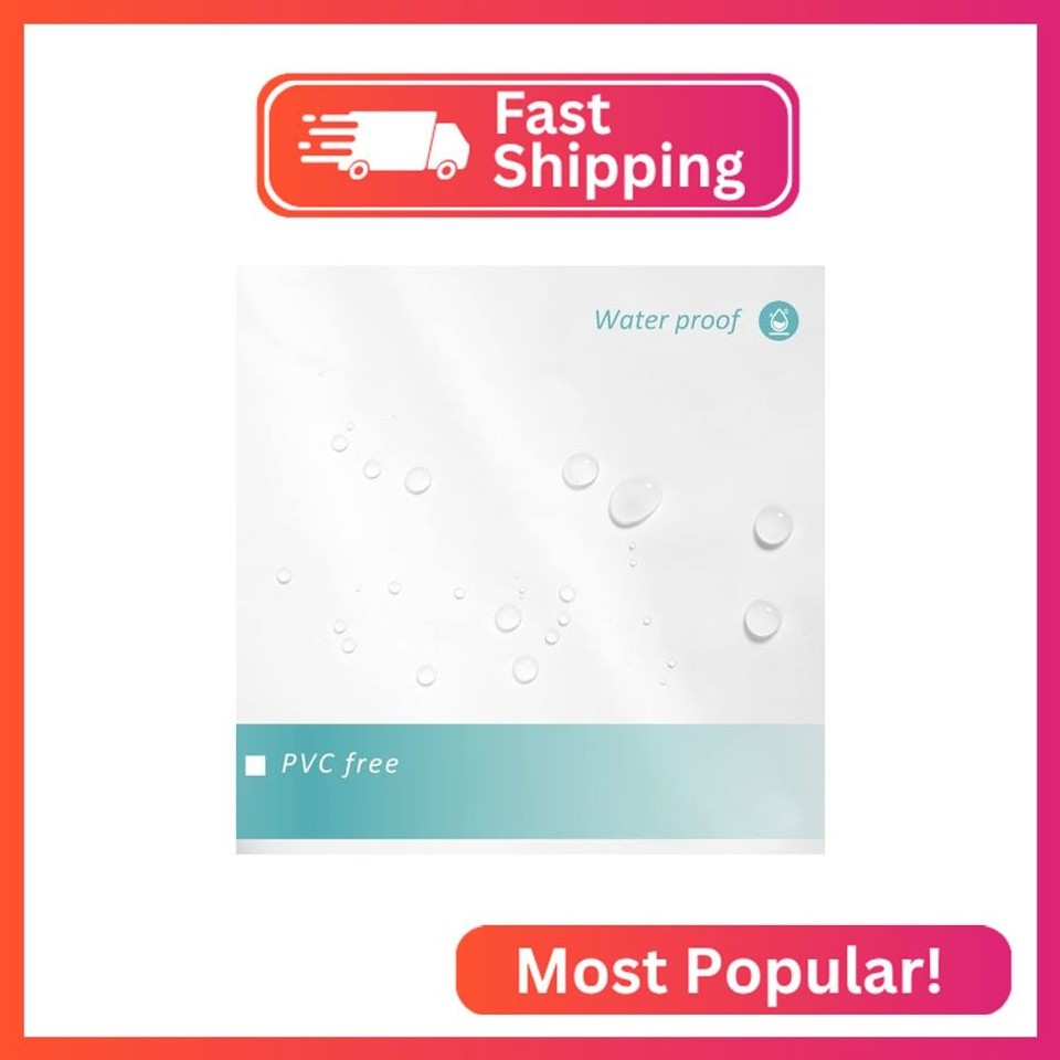 Mrs Awesome Stall Shower Curtain Liner 36x72, PEVA Plastic Shower Liner ...