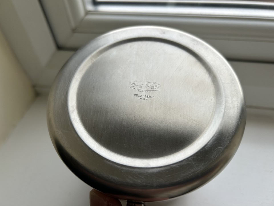 Old Hall stainless steel teapot with a statin finish. Unlikely to have ...