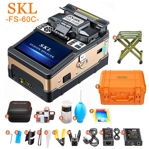 SKL/FS-60C Fiber fusion splicer Kit 300X Focus Amplification 5.0" Display/3D key | eBay