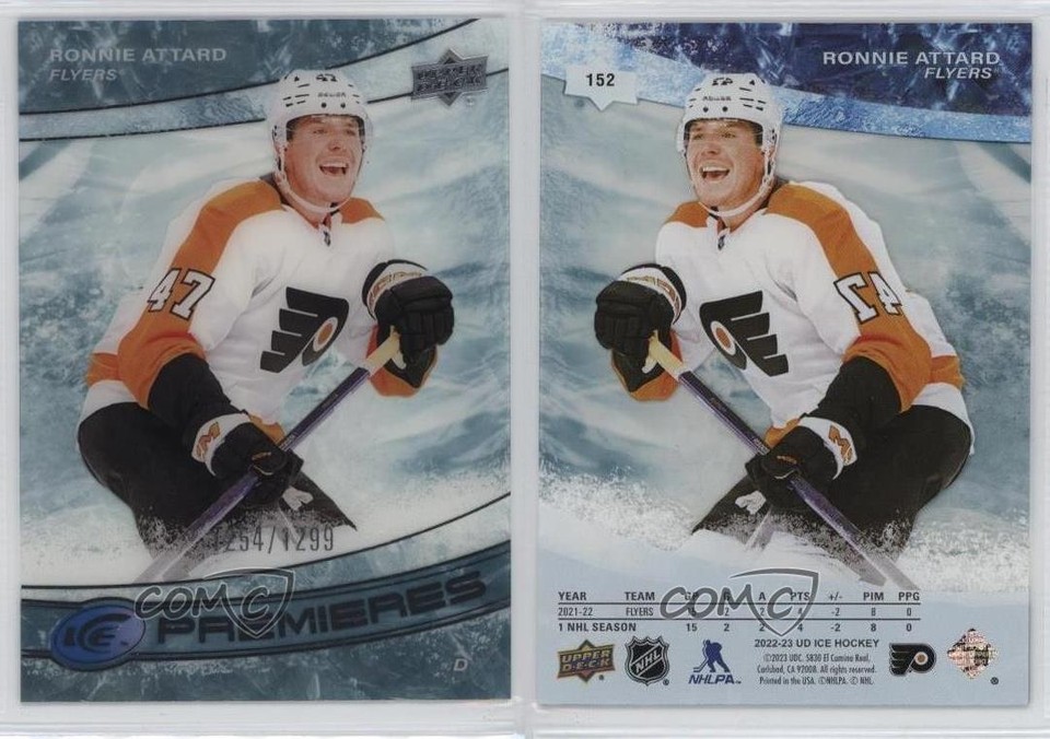 2022 Upper Deck Ice Premieres 1254/1299 Level 5 Ronnie Attard #152 ...
