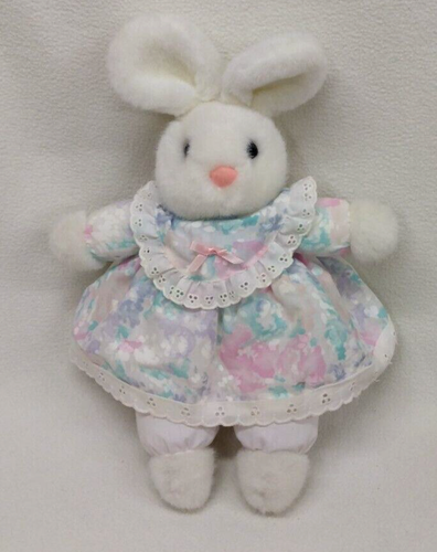 ABC Bunny Rabbit Plush Anna Baby Club Floral Dress | eBay