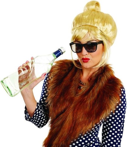 Womens Blonde Beehive Wig for Adult Fabulous Patsy Costume 90s TV Icon ...