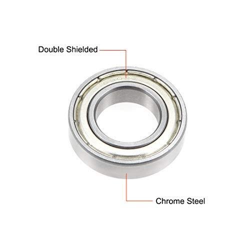 uxcell 6902ZZ Deep Groove Ball Bearing 15x28x7mm Double 15mmx28mmx7mm ...