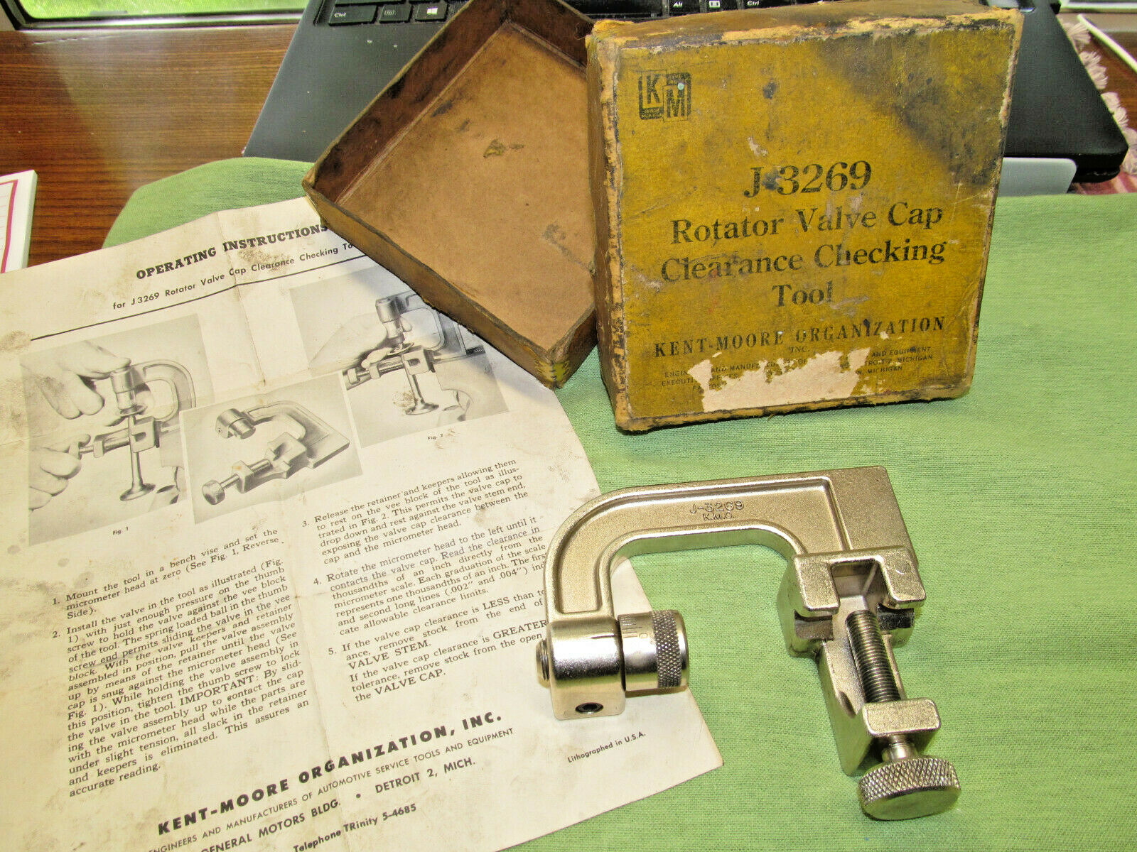 Vintage Kent Moore J3269 Rotator Valve Cap Clearance Checking Tool ...
