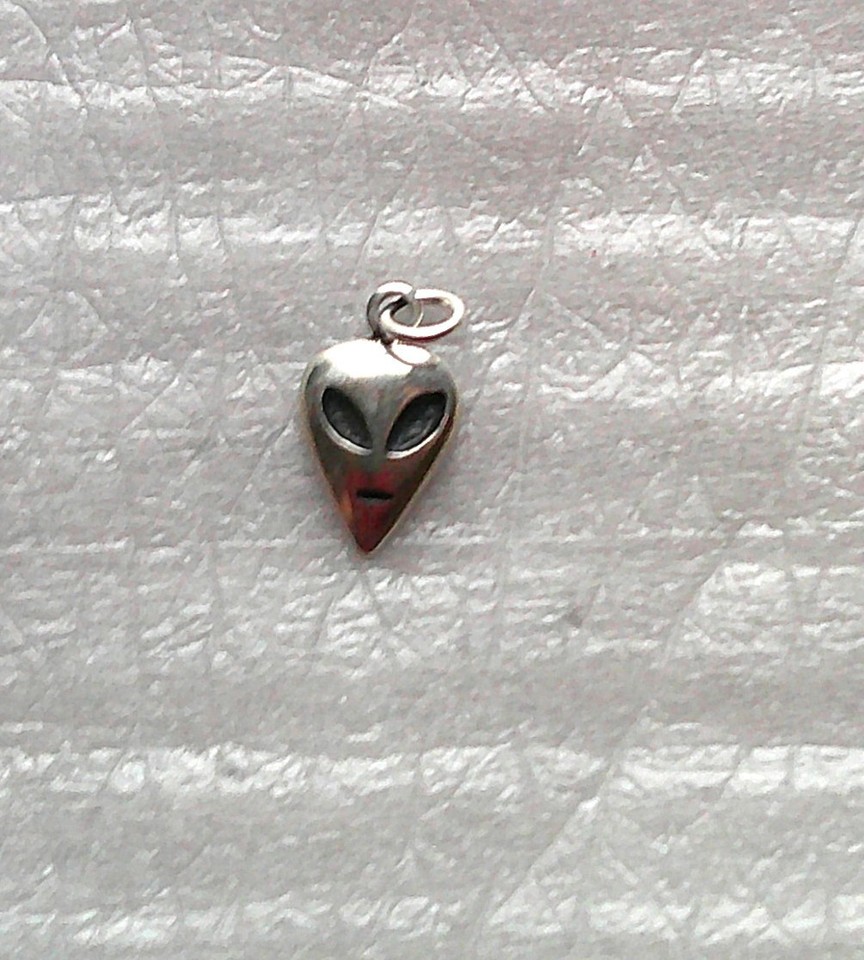 Alien Head Silver .925 Oxidized Charm #jewelry #charms #fashion | eBay