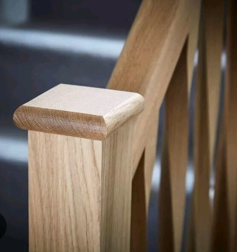 Oak Staircase Newel Post Cap With Rounded Edge | 27mm Thickness | eBay UK