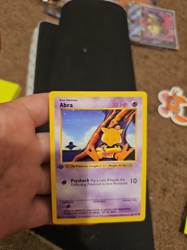 Pokémon TCG Abra Base Set 43/102 Regular 1st Edition Common | eBay