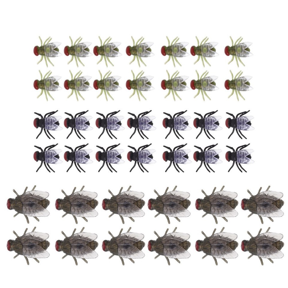 60 Pcs Realistic Insect Toy Fly Animal Toys Fake Body Parts Pranks for ...