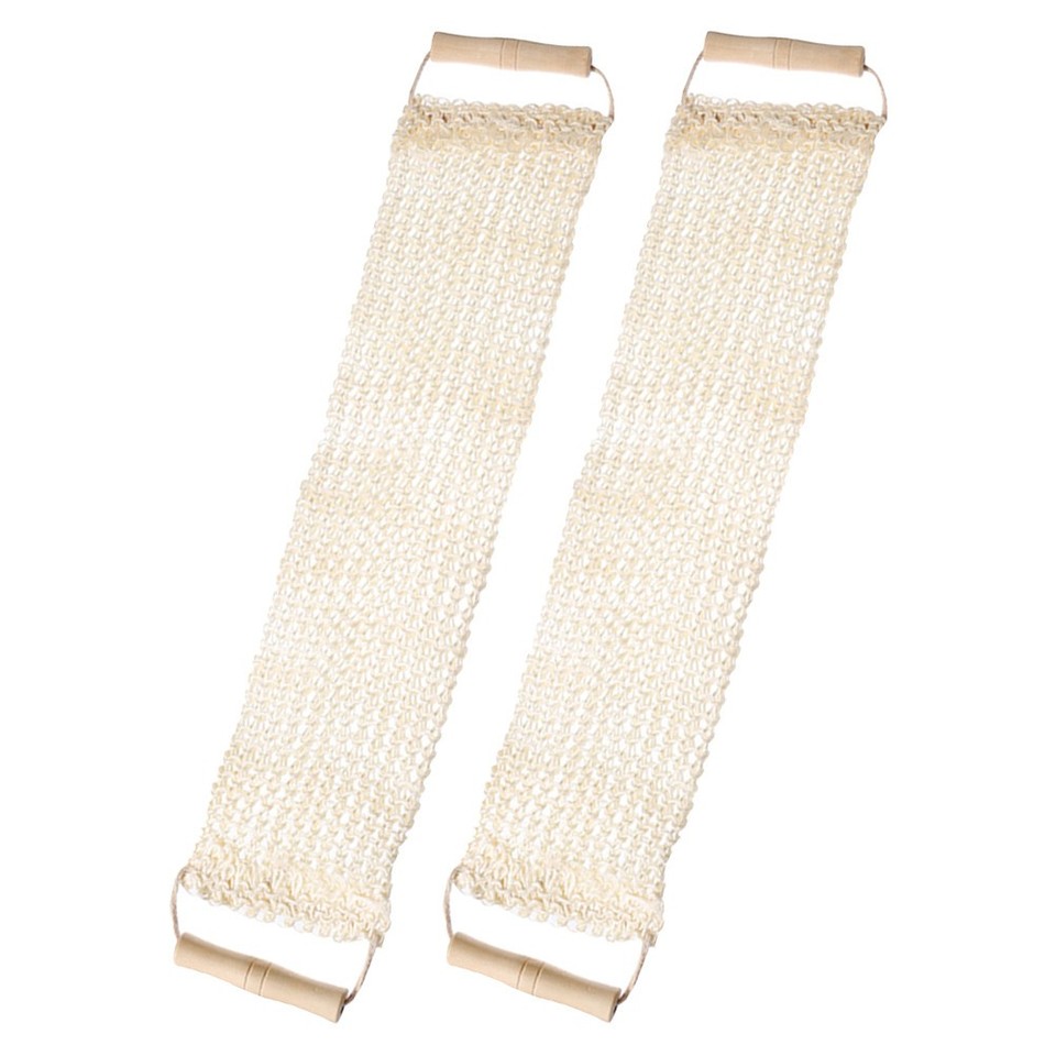 2 Pcs Deep Cleaning Scrubber Natural Loofah Back Exfoliator Towel ...