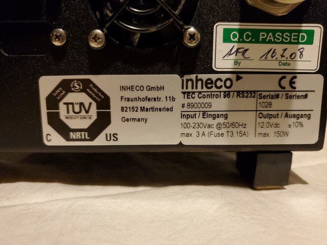INHECO Tec Control 96/ Rs485 Shaker Controller Unit 8900009 for sale ...
