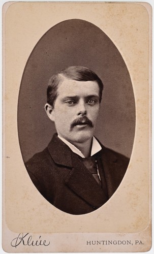 ANTIQUE CDV CIRCA 1870s KLINE HANDSOME MAN WITH MUSTACHE HUNTINGDON ...