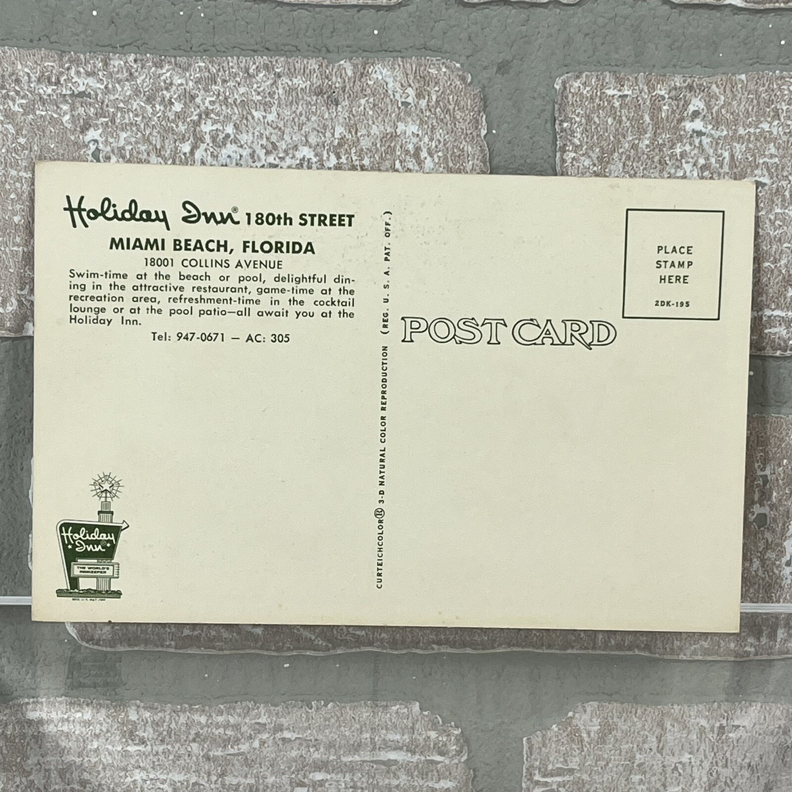 Vintage Holiday Inn Miami Beach, FL Postcard Hotel Pool Swim Florida ...