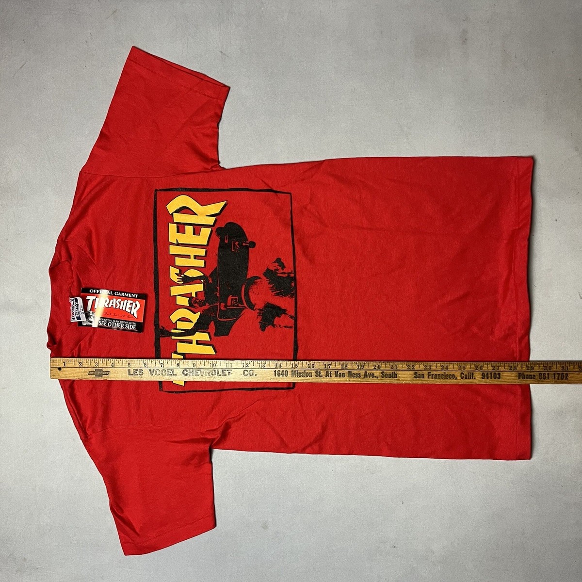 Vintage 80s Thrasher Magazine Deadstock Single Stitch Skate Vintage 80s Thrasher Magazine Deadstock Single Stitch Skate