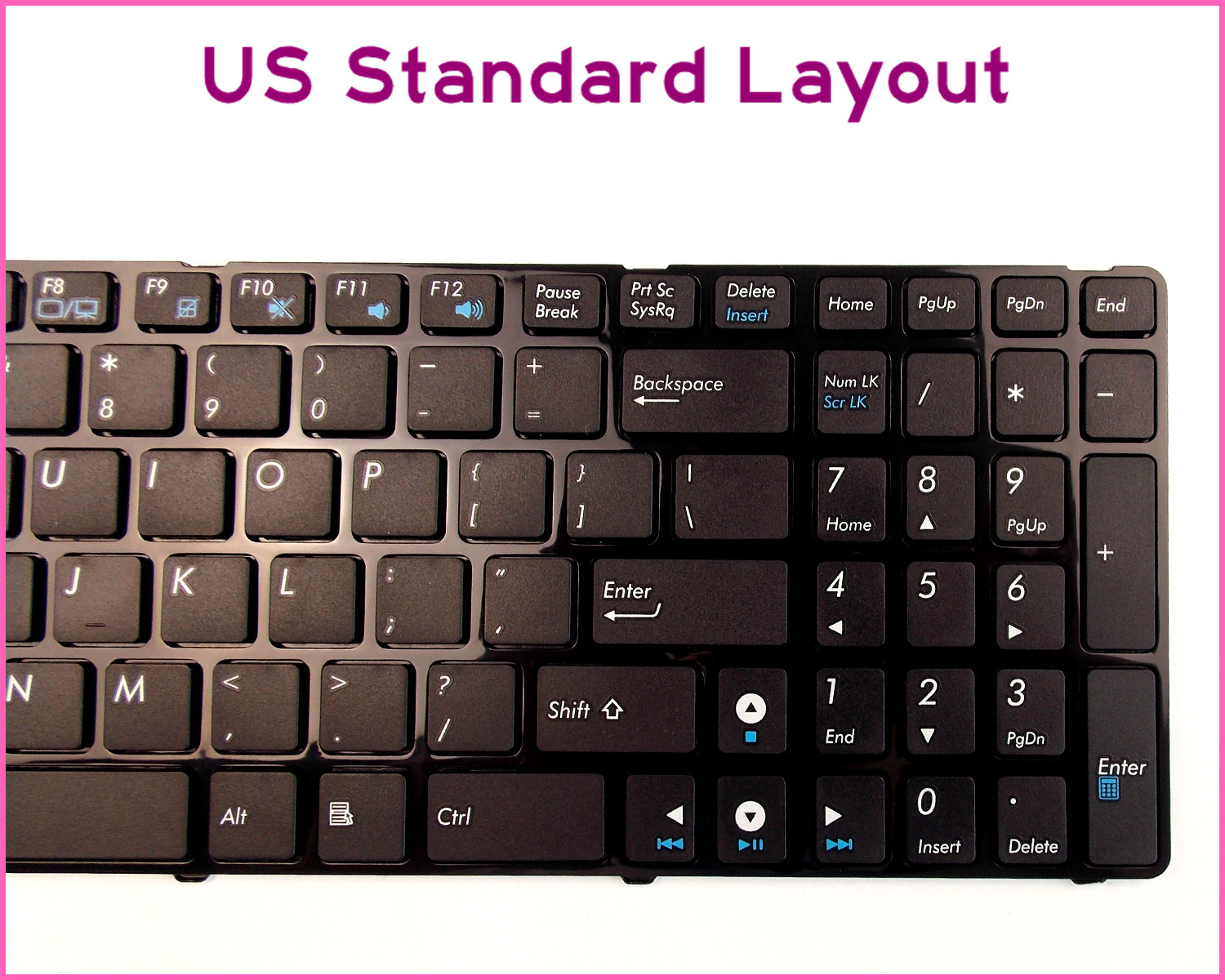 Laptop US Layout Keyboard For ASUS K50 K50I K50C K50AB K50AD K50AF K50X ...