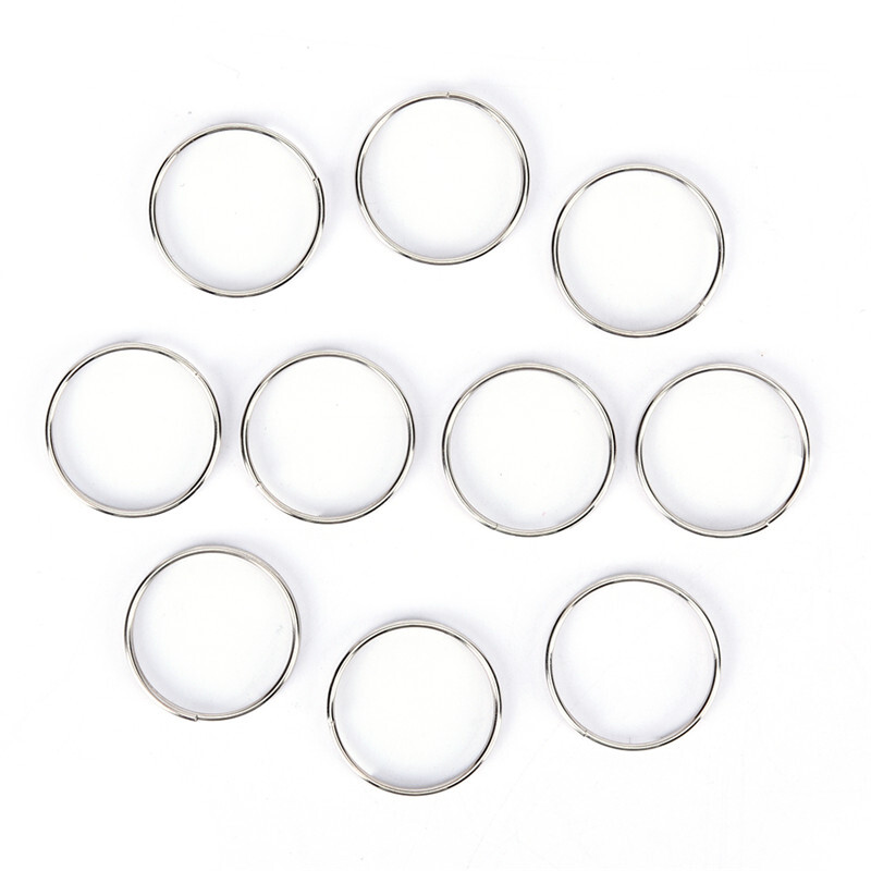 10pcs Steel Keyring Split Key Rings Nickel Hoop Ring Nickel Plated ...