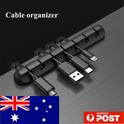 Cable Fix Wire Management System Organizer Cord 5 Clip Office Desktop ...