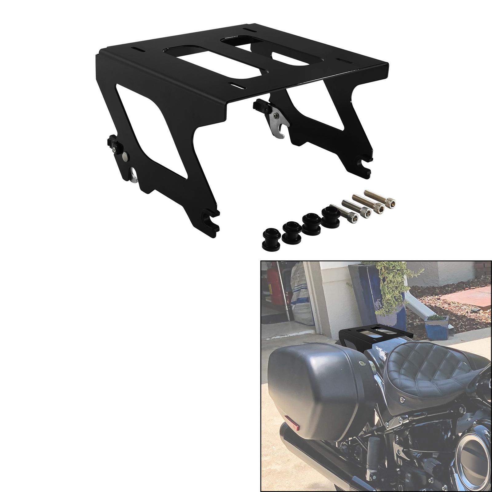 Solo Luggage Mount Rack Fit For Harley Sport Glide FLSB 2018-2025 ...