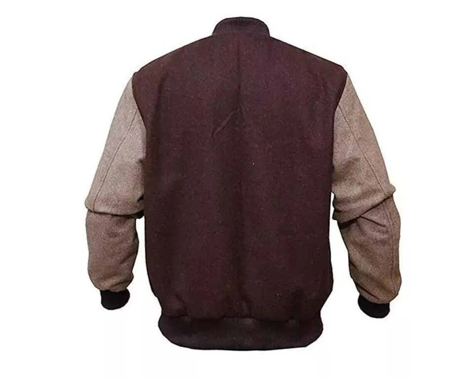 Men's B Logo Hotline Miami Payday 2 Letterman Wool Varsity Brown Bomber ...