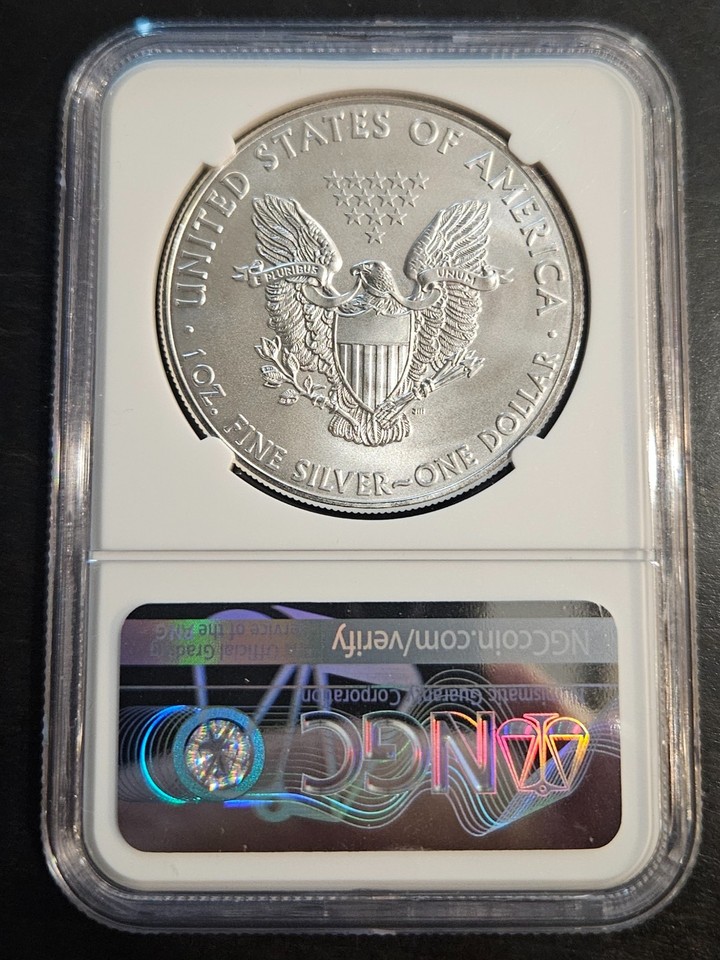 2015 American Silver Eagle $1 Dollar Coin One Troy Ounce 0.999 Fine NGC ...