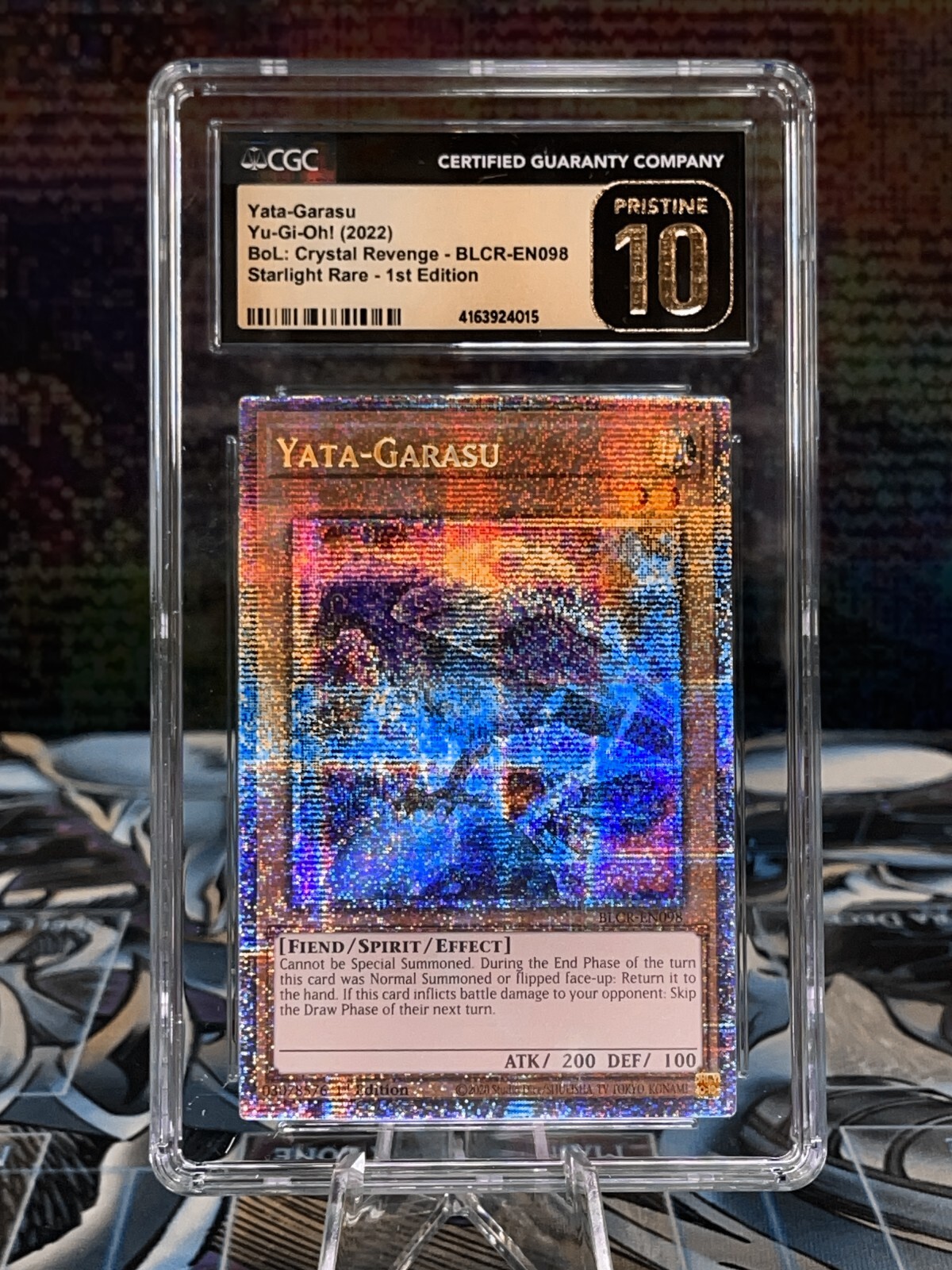 YuGiOh GRADED YATA-GARASU STARLIGHT 1ST ED PRISTINE 10 CGC BLACK LABEL ...