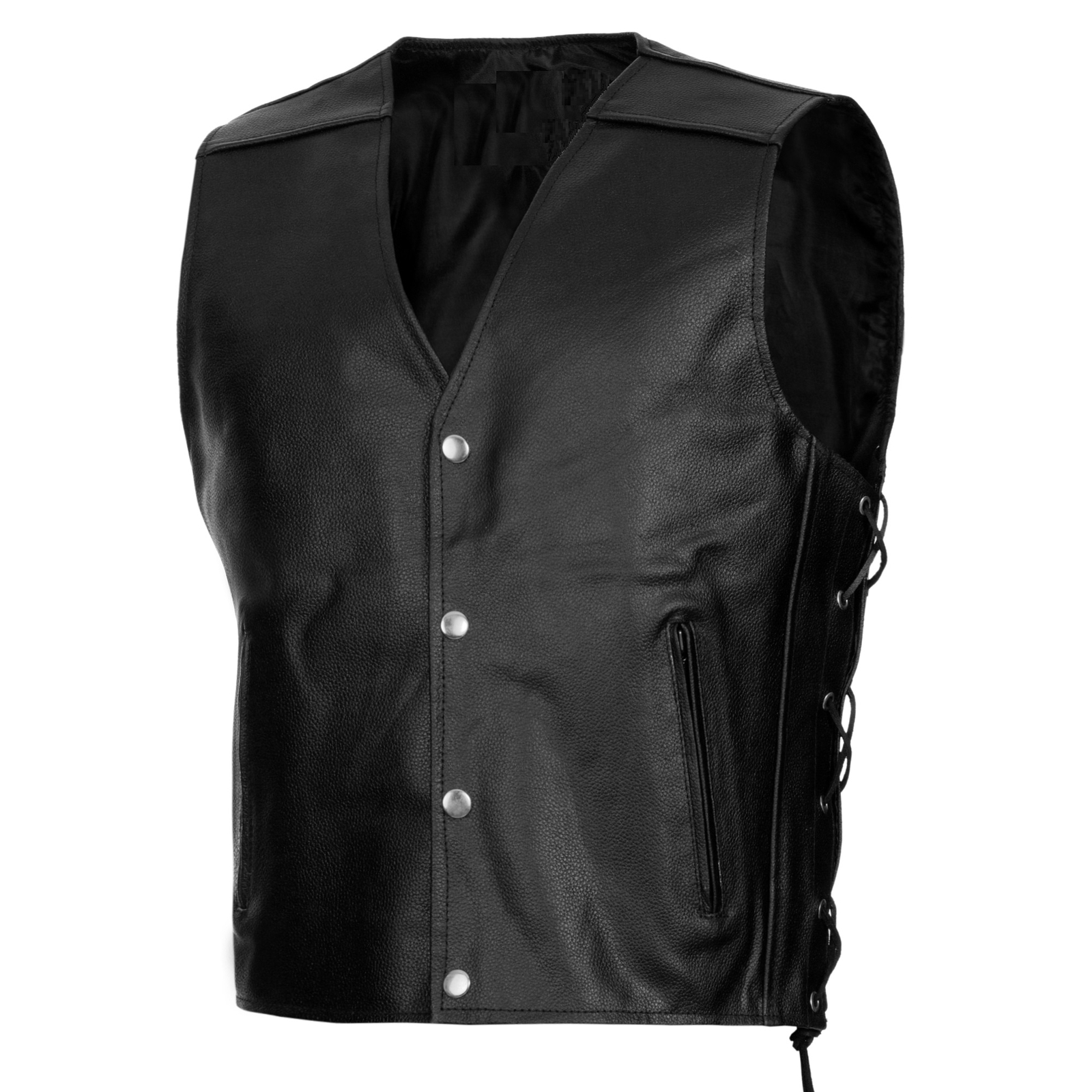 Herren Lederweste Bikerweste Motorrad Weste Rocker Biker Chopper ...