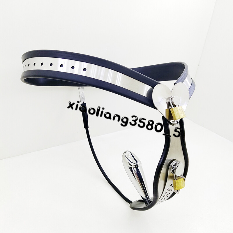 New Stainless Steel Belt Pants Strapon Female Chastity Device Plugs ...
