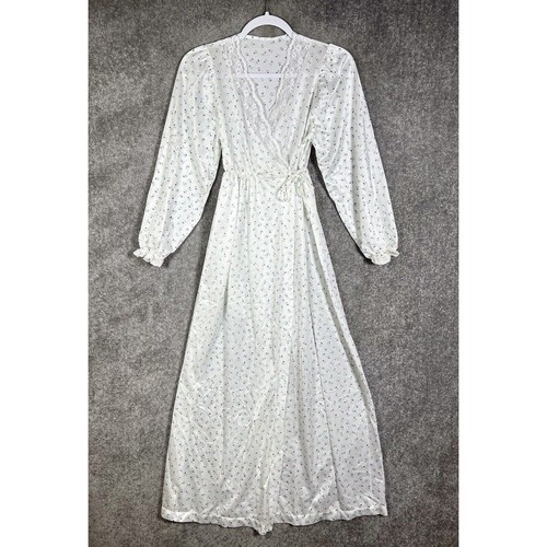 Vintage Jennifer Dale Long Sheer Floral Nylon Lace Robe Womens Juniors ...