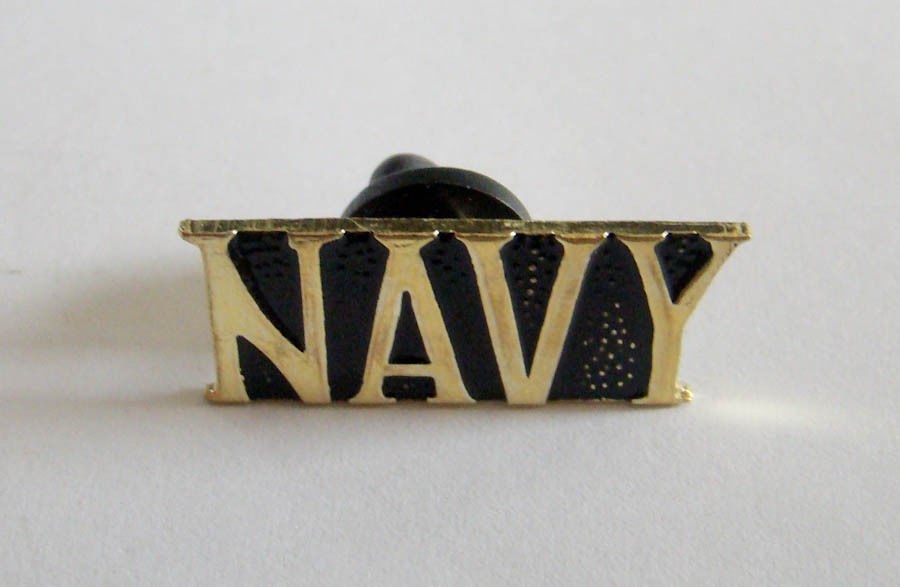 NEW US Navy Lapel Pin GOLD TONE SCRIPT NEW | eBay