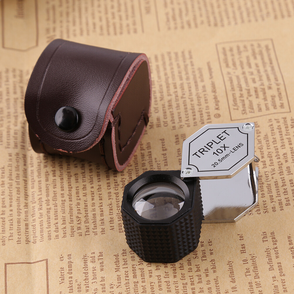 10X Jewelery Loupe Hexagonal Portable Mini Magnifying Glass Foldable ...