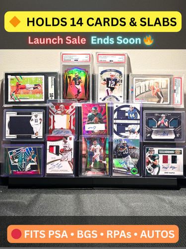 Card Display Stand-Hold 14 PSA BGS Slabs • 3-Tier for Sports Cards ...