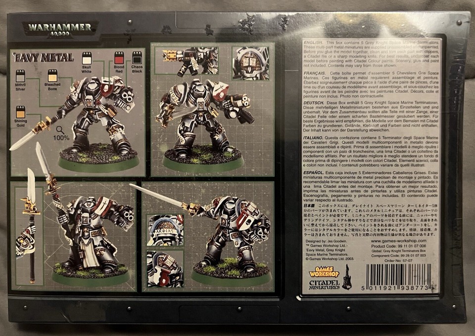 Warhammer 40K Grey Knight Space Marine Terminators (2003) Sealed Metal ...