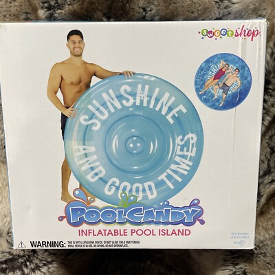 Sunshine and Good Times Pool Candy Inflatable Pool Island Circular ...