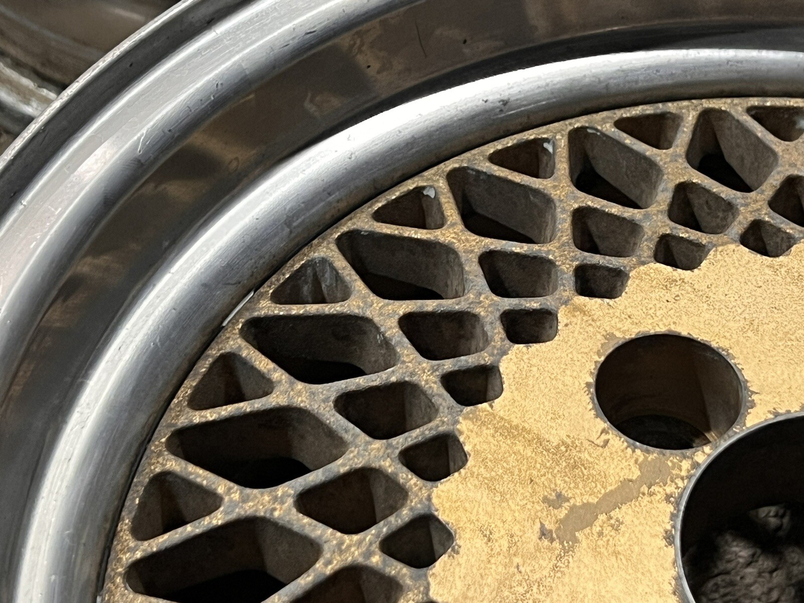 14x6 MESH GOLD WHEELS RIMS VINTAGE ENKEI RACING CLASSIC POLISHED LIP 92 ...