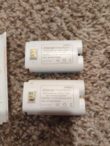 2 Nintendo Wii Nyko Charge Station Remote Battery Packs Controller ...