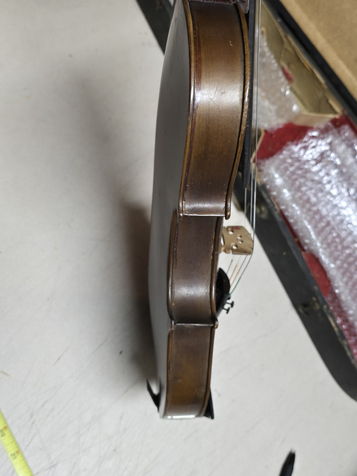 Vintage 1930's * HAND-MADE COPY * AMATI VIOLIN *In Coffin Style Wood ...