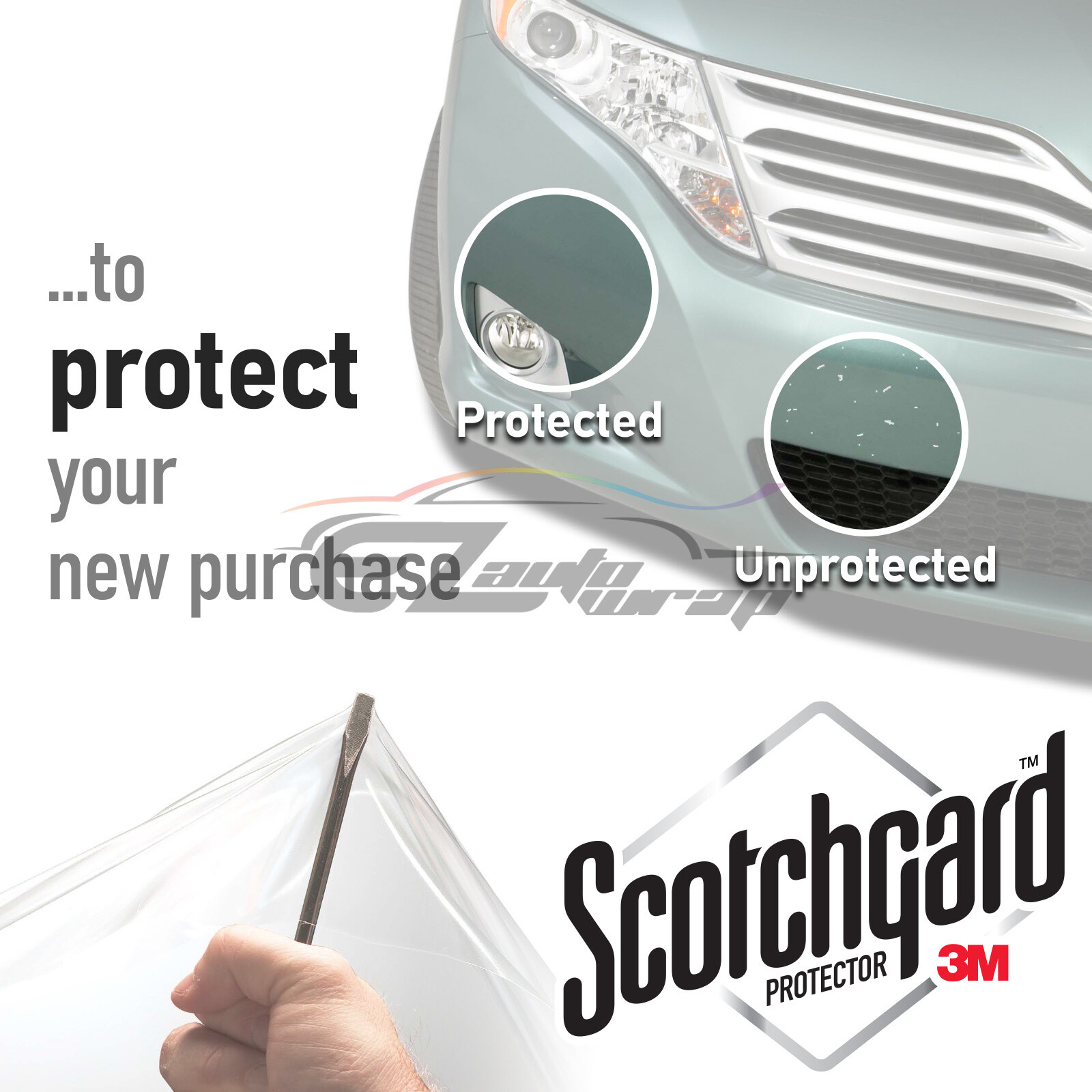 Buy 3M Scotchgard Hood Bumper Clear Paint Protection Bra Film Shield ...