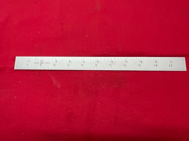 Starrett C378-12 Steel Rule With Shrink Graduations 9/32" to foot, 12 ...