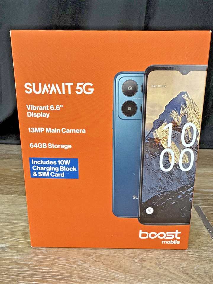 New & Sealed - Boost Mobile Summit 5G, 64GB, Blue - Prepaid Smartphone ...