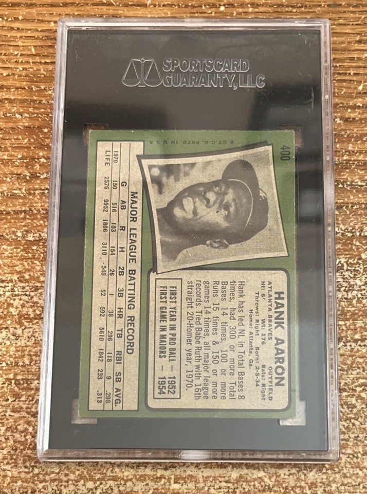 1971 Topps Baseball Hank Aaron BRAVES #400 SGC 4 | eBay