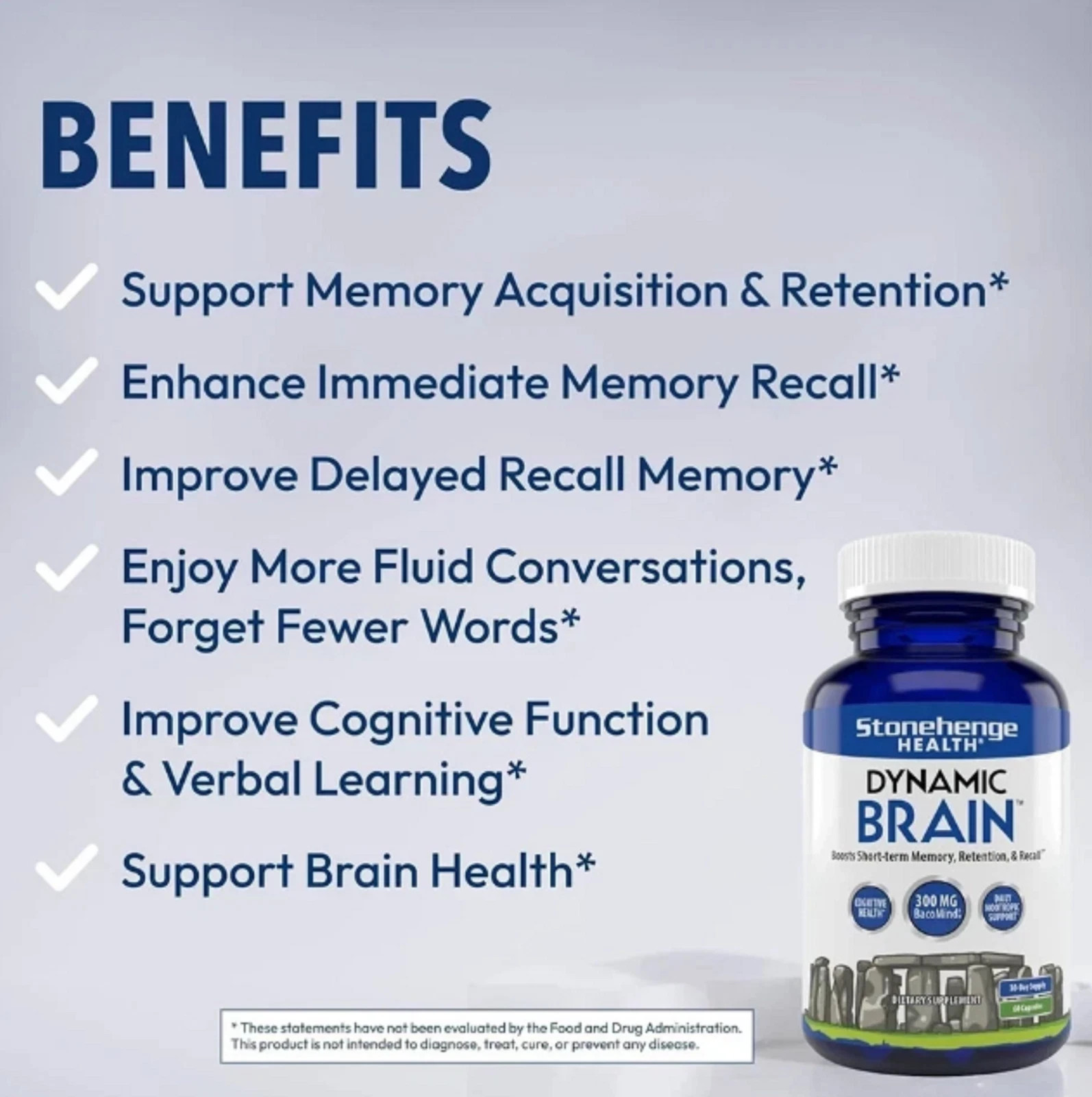 Dynamic Brain Supplement 60 Capsules–Memory Focus Clarity-Pack of 2 ...