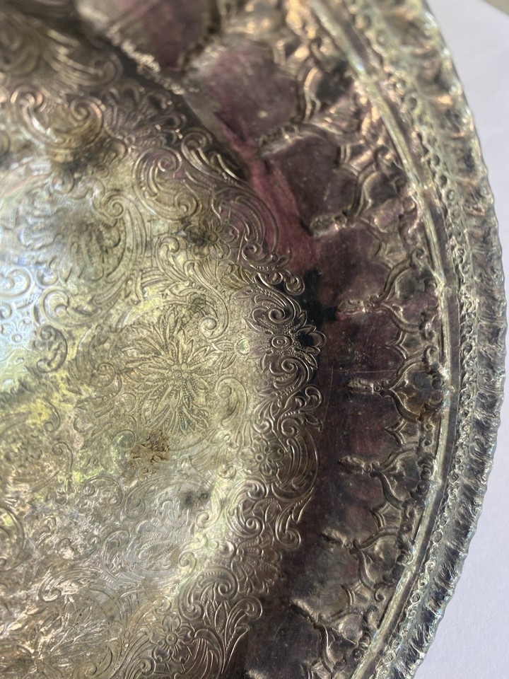 Reed & Barton 102 Silver Candy Dish w/ Original Blue Label Ornate Bowl ...