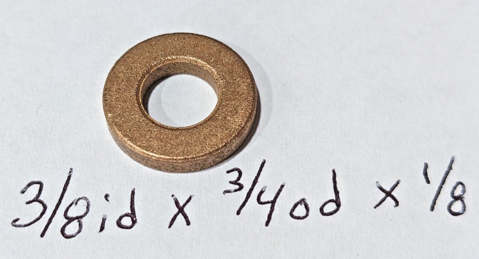 Oilite Thrust Washer 3/8 id x 3/4 od x 1/8 bushing brass spacer bearing ...